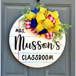 Teacher Appreciation Gift Customized Classroom Door Sign - Etsy