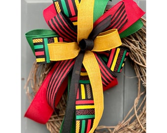 Black History Month Bow, Black History Month Ribbon, Juneteenth Bow ...