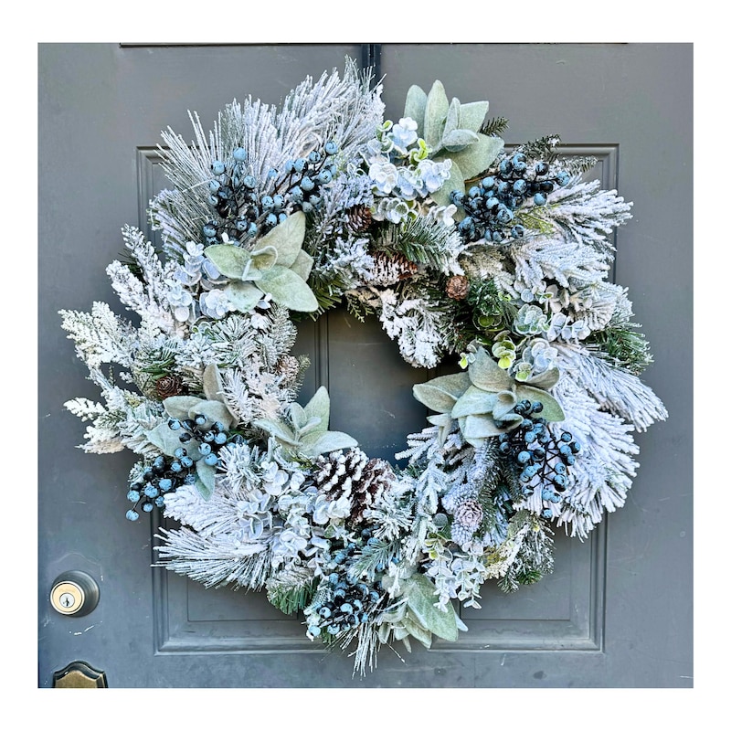 Blue Christmas Wreath - Etsy