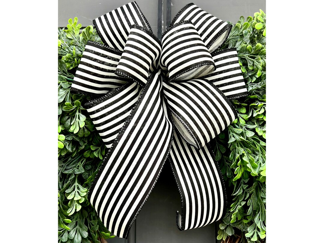 Neutral Decorative Bow for Wreath Mailbox Basket Lantern or Gift From ...