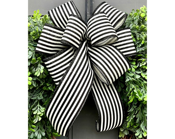 Neutral Decorative Bow for Wreath Mailbox Basket Lantern or Gift From ...
