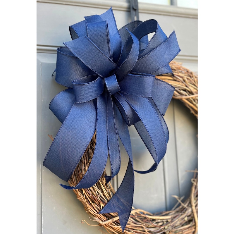 Large Outdoor Blue Bows - Etsy