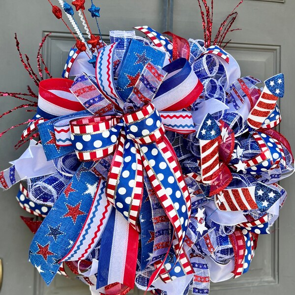 4th of July Wreath - Etsy