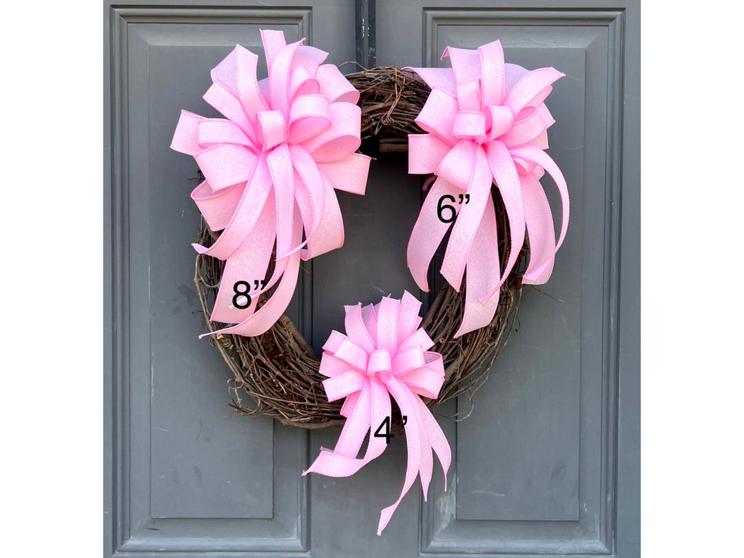 Mini Wreath Bow for Tree Mailbox Basket Lantern or Gift, Small Solid ...