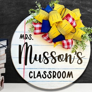 Teacher Appreciation Gift Customized Classroom Door Sign - Etsy