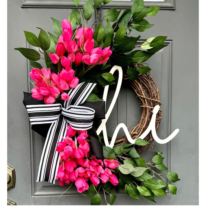 Spring Door Wreath - Etsy