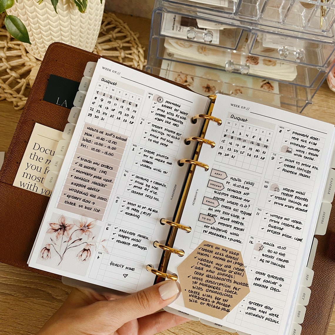 PRINTED Personal WIDE Weekly Planner Inserts Weekly Undated - Etsy