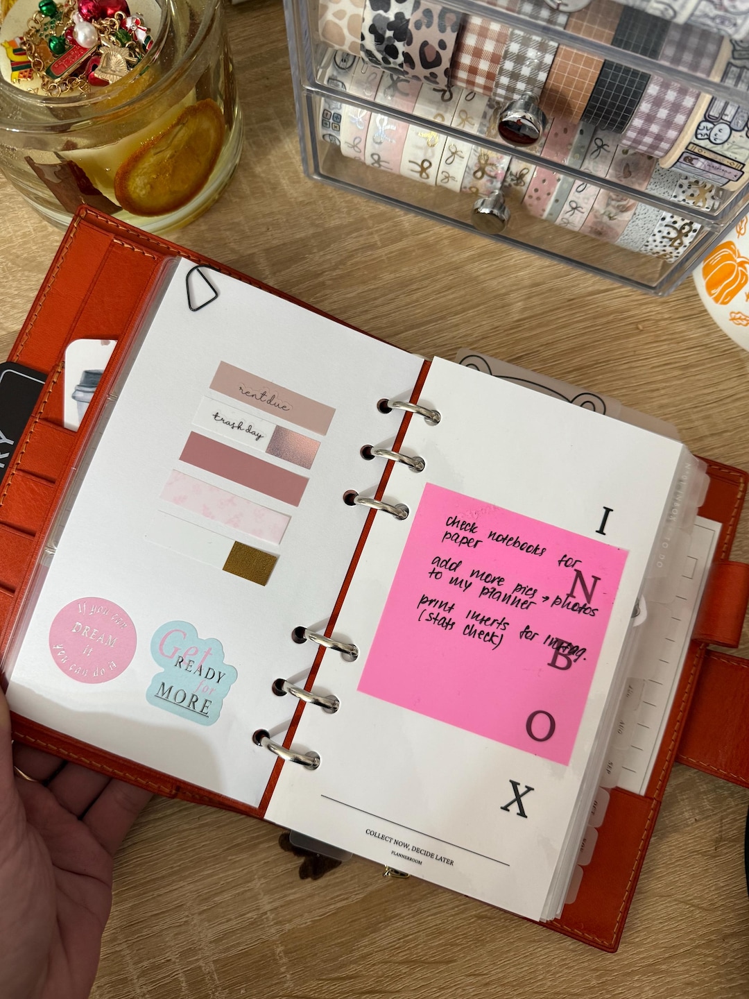 Personal Rings Inbox Dashboard, Laminated Planner Divider, Minimal Hard ...