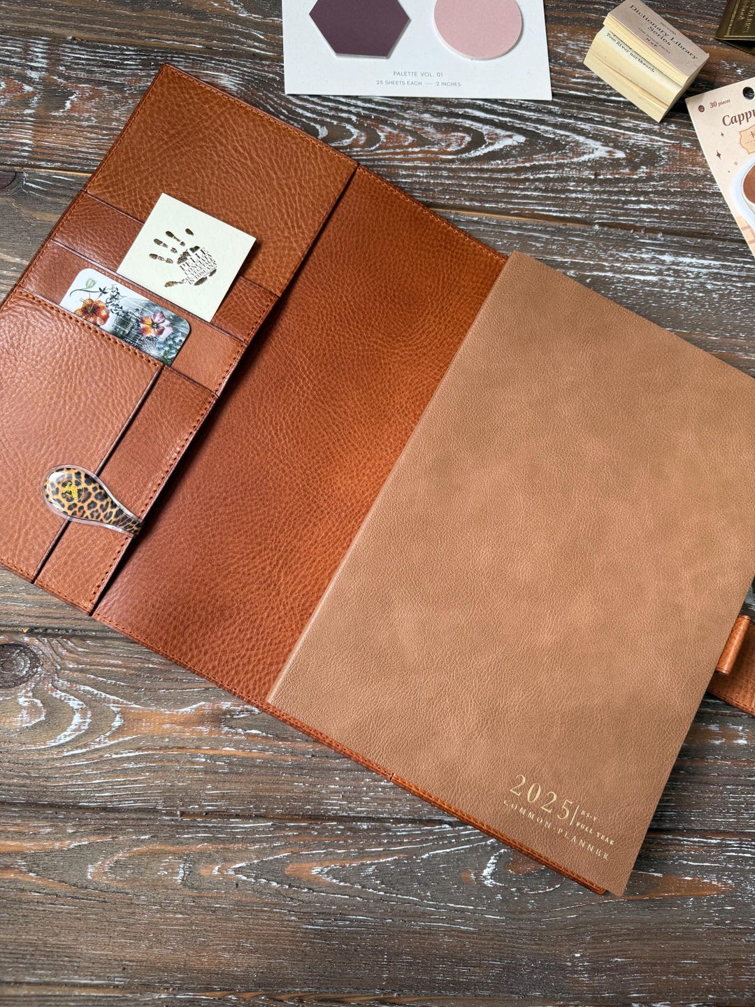 B5 Common Planner Notebook, Veg Tan Leather Cover, Sterling Ink ...