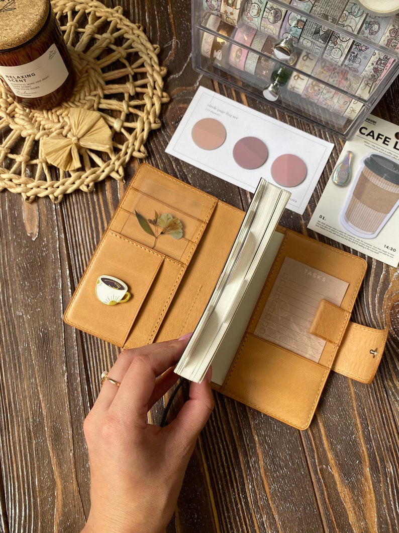 Pocket Notebook Leather Cover for Paper Tess Designs Pocket Daily ...