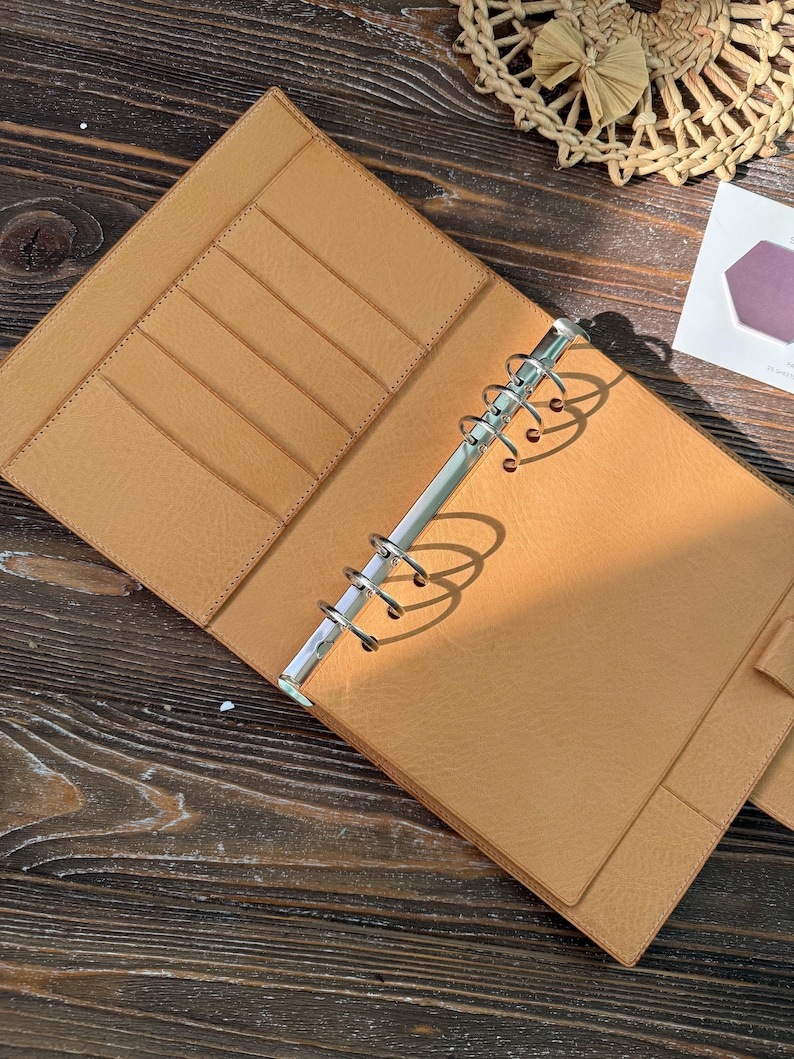 A5 Rings Planner Cover, Filofax Style, 6 Rings Binder Handmadeleather ...