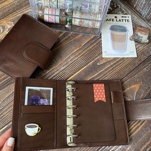 A7, Pocket 6 Rings Leather Binder, Filofax Pocket Planner, Veg Tan ...