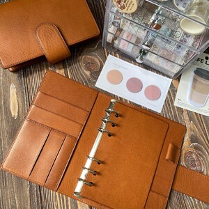 Personal Rings Planner Cover, Binder Handmade Genuine Leather Cover ...