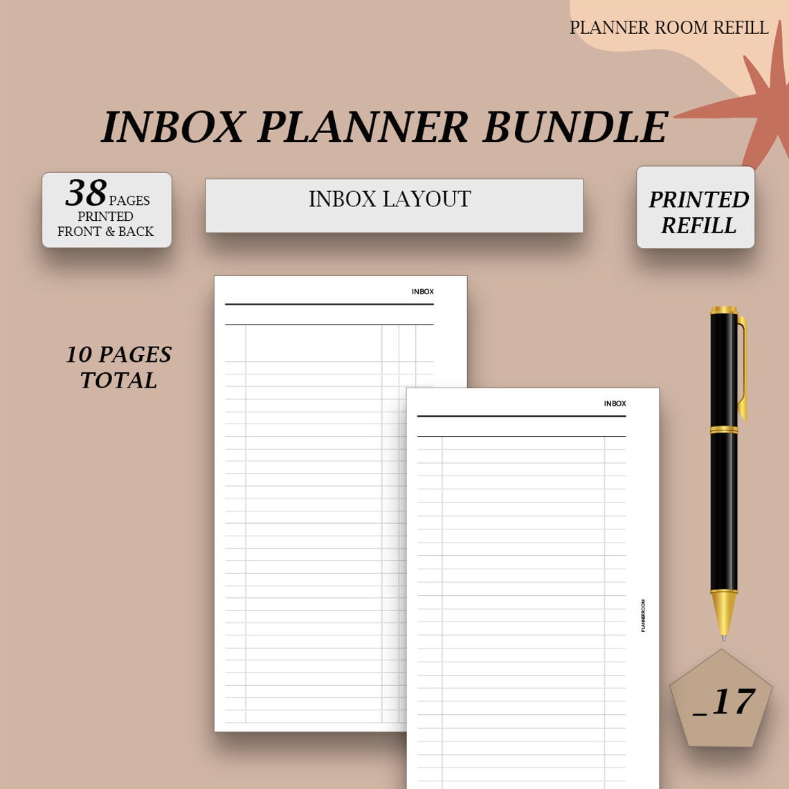 PRINTED Inbox Bundle, to Do List, Task List, Online Orders Tracker ...