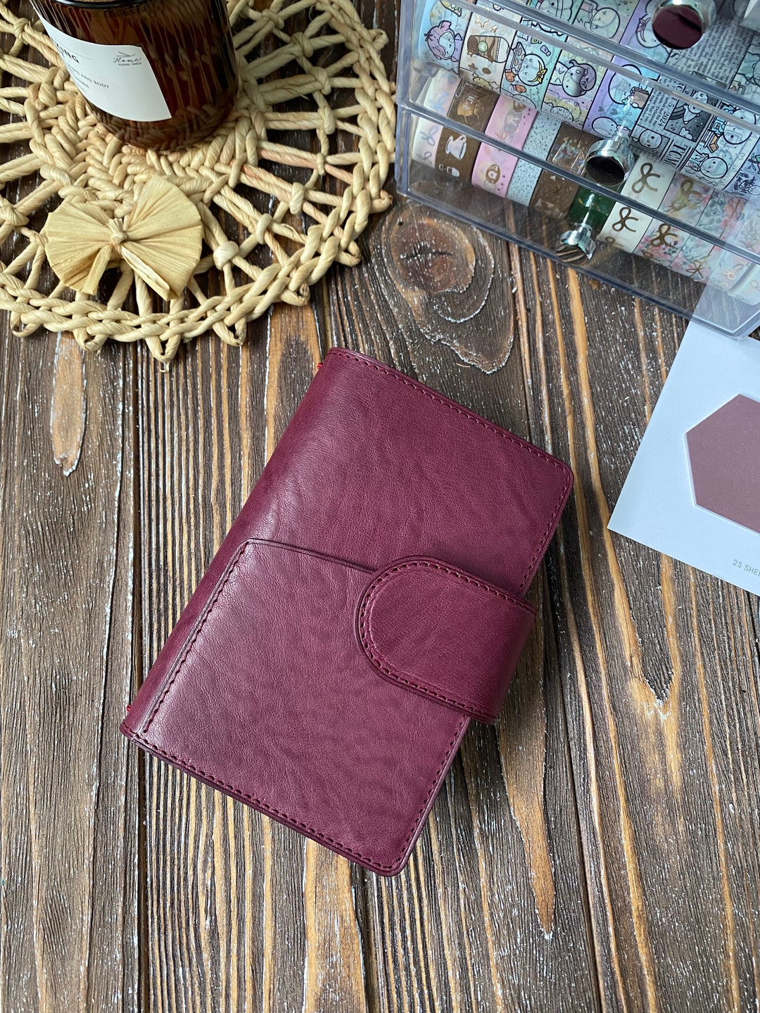 Pocket Notebook Leather Cover for Paper Tess Designs Pocket Daily ...