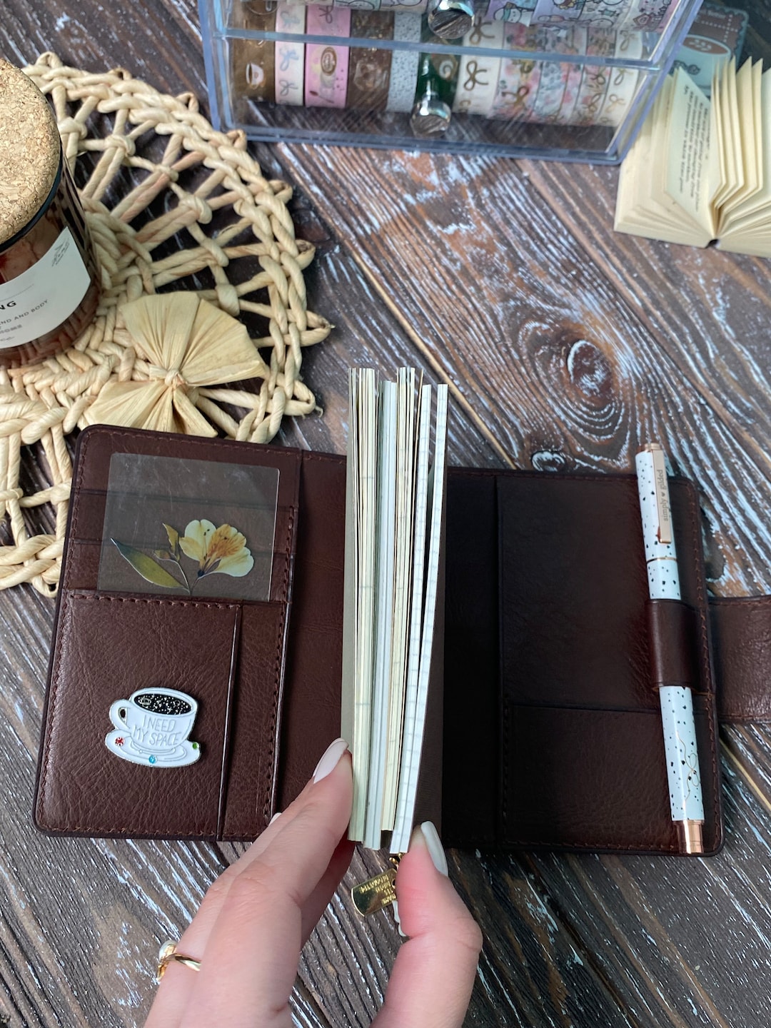 Passport TN (travelers Notebook) Veg Tan Leather Cover, Refillable ...