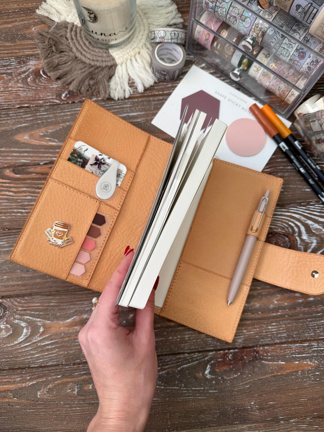 B6 Slim Leather Cover for Common Planner Sterling Ink Notebook, Italian ...