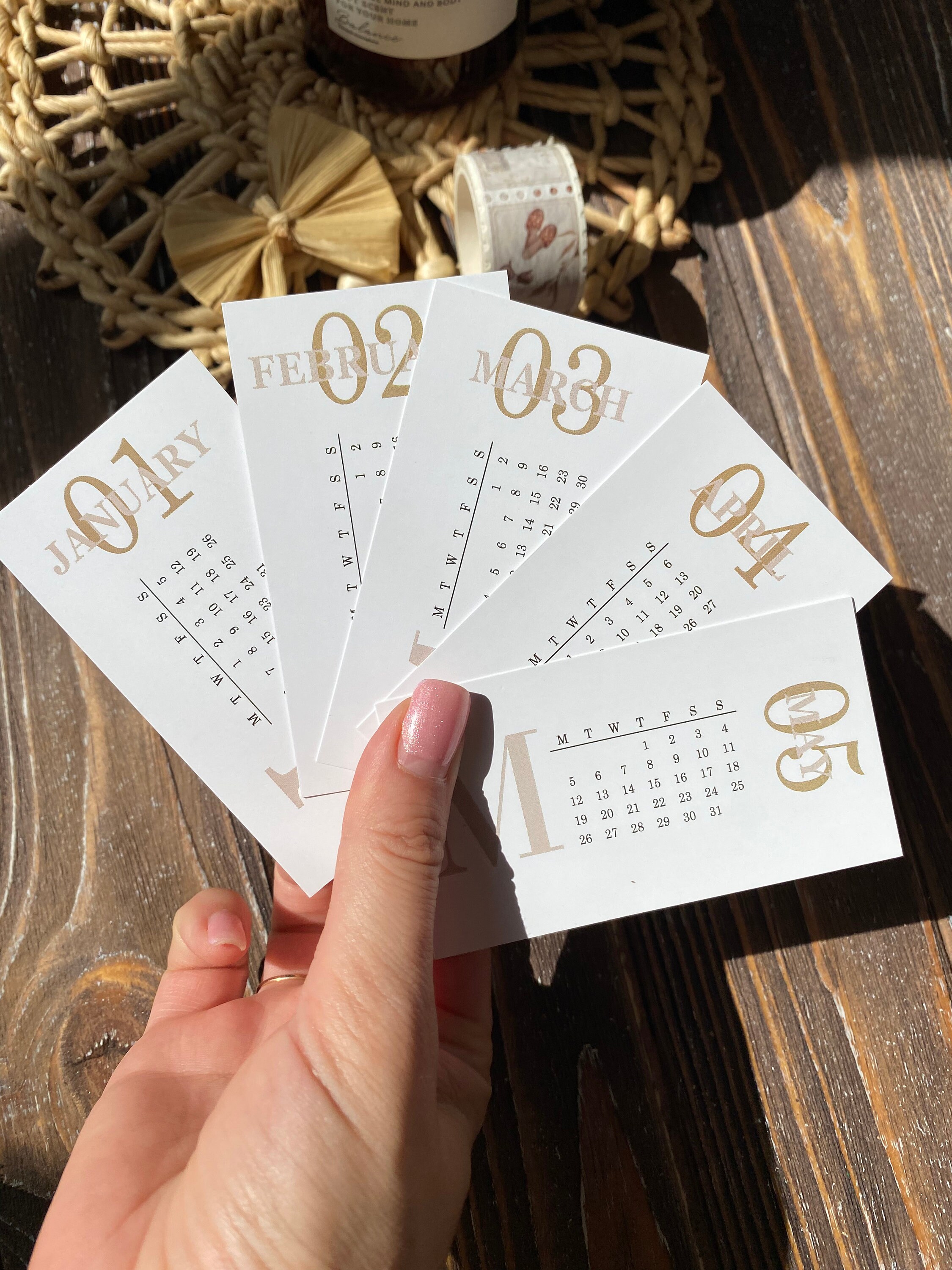 DATED PRINTED 2026 Monthly Planner Cards, 12 Month Planner Accessories ...