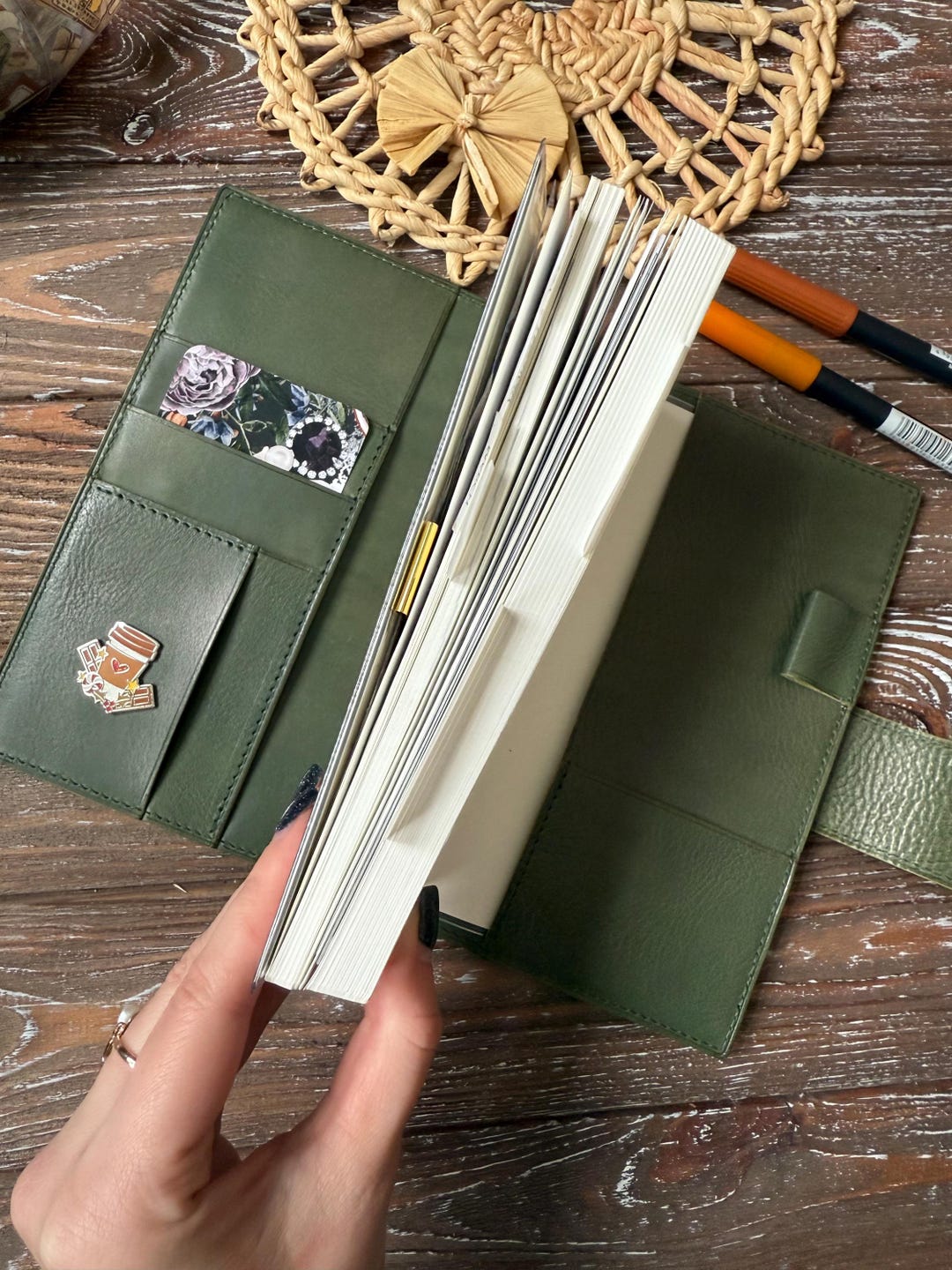 B6 Slim Leather Cover for Sterling Ink Common Planner Notebook, Veg Tan ...