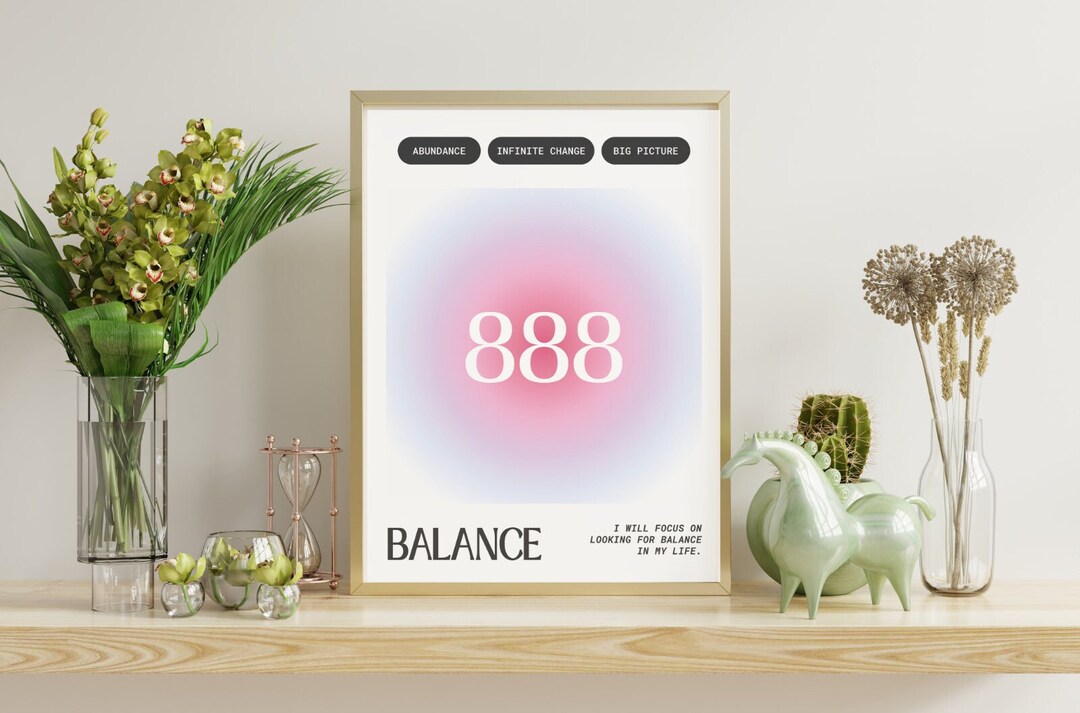 888 Angel Numbers Digital Print Poster -print at Home - Manifestation ...