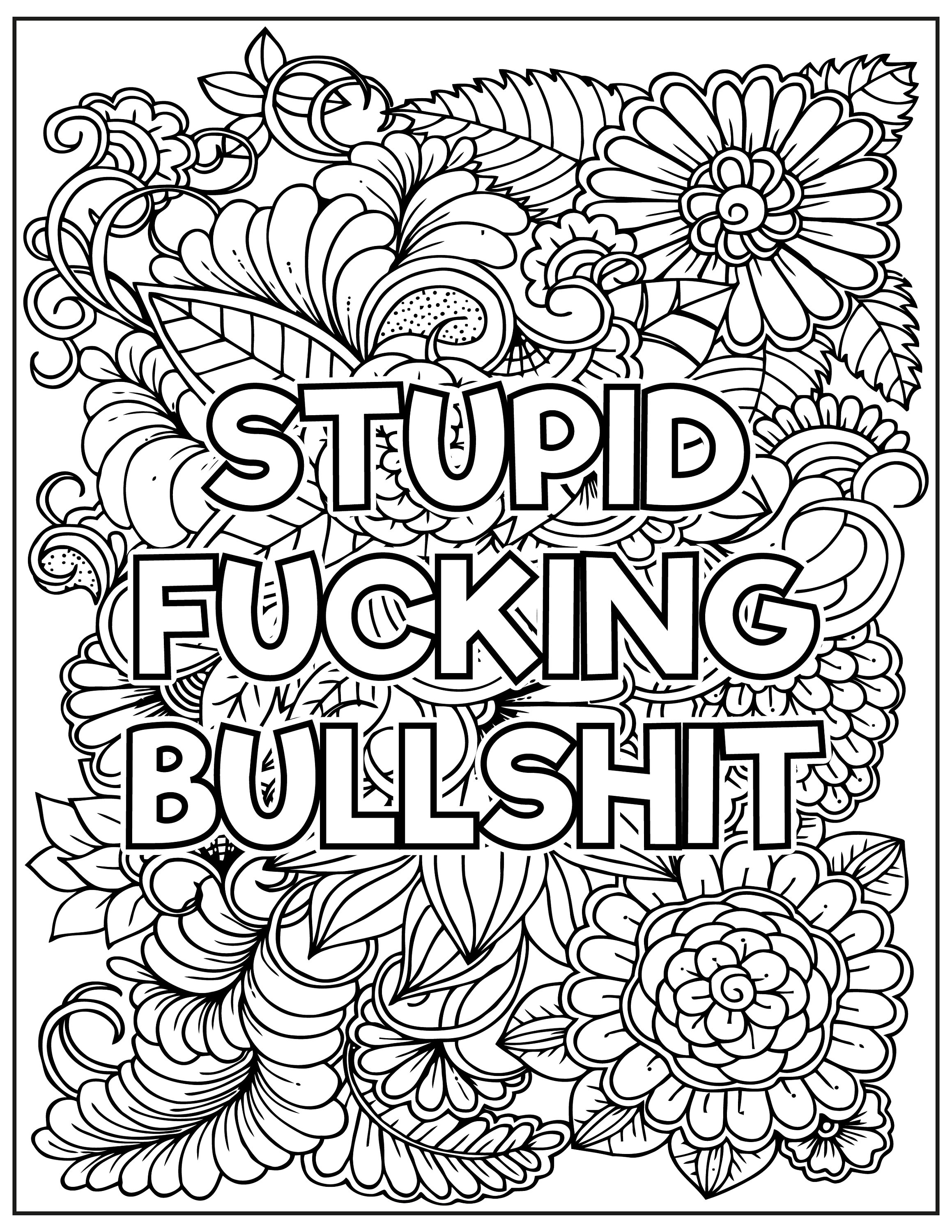 Adult Swear Word Coloring Pages, Curse Word Coloring Pages, Printable ...