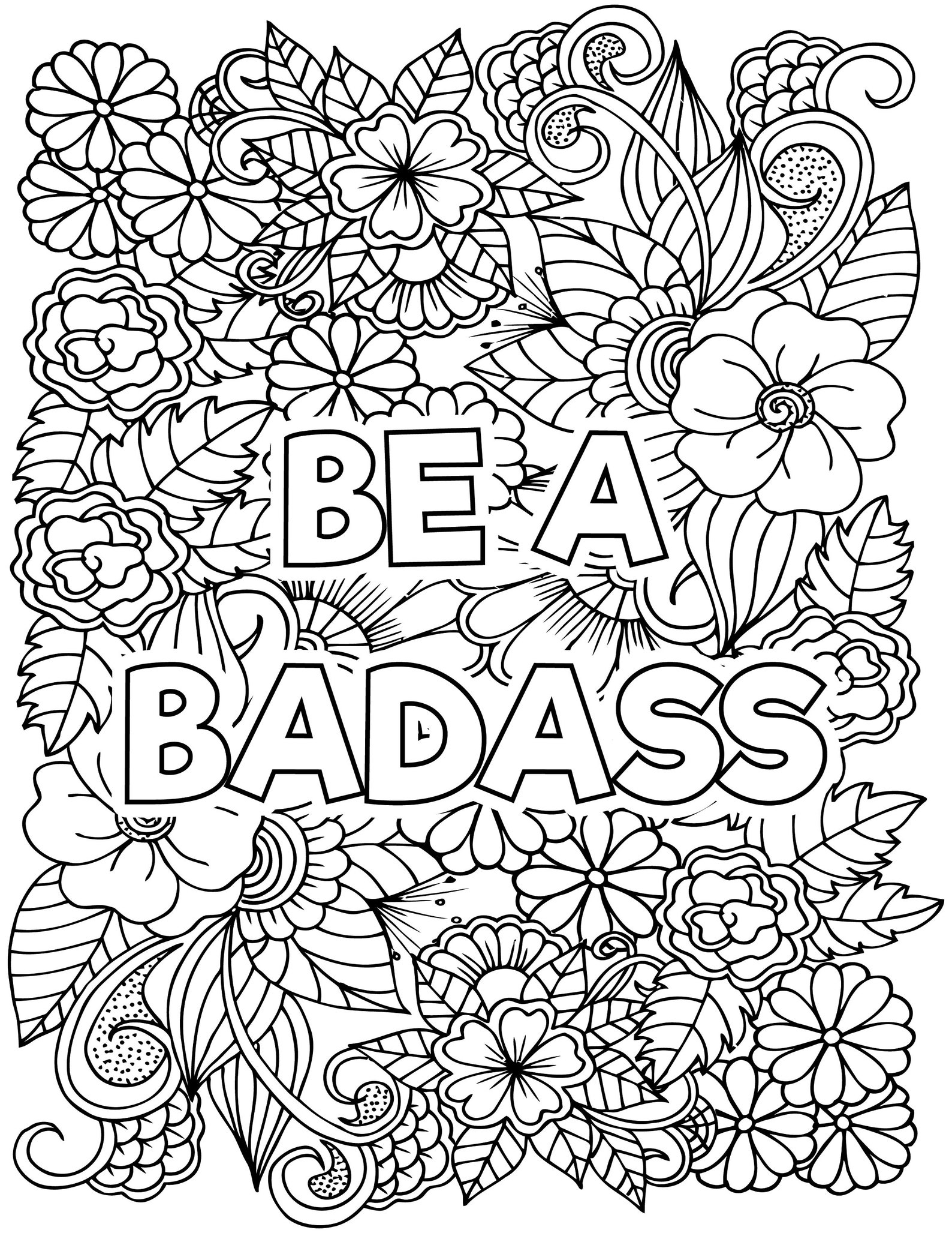 Adult Swear Word Coloring Pages, Adult Coloring Book With Swear Words ...
