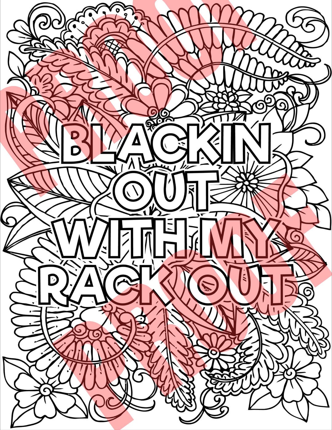 Printable Adult Word Coloring Pages, Unhinged Phrases, Adult Coloring ...