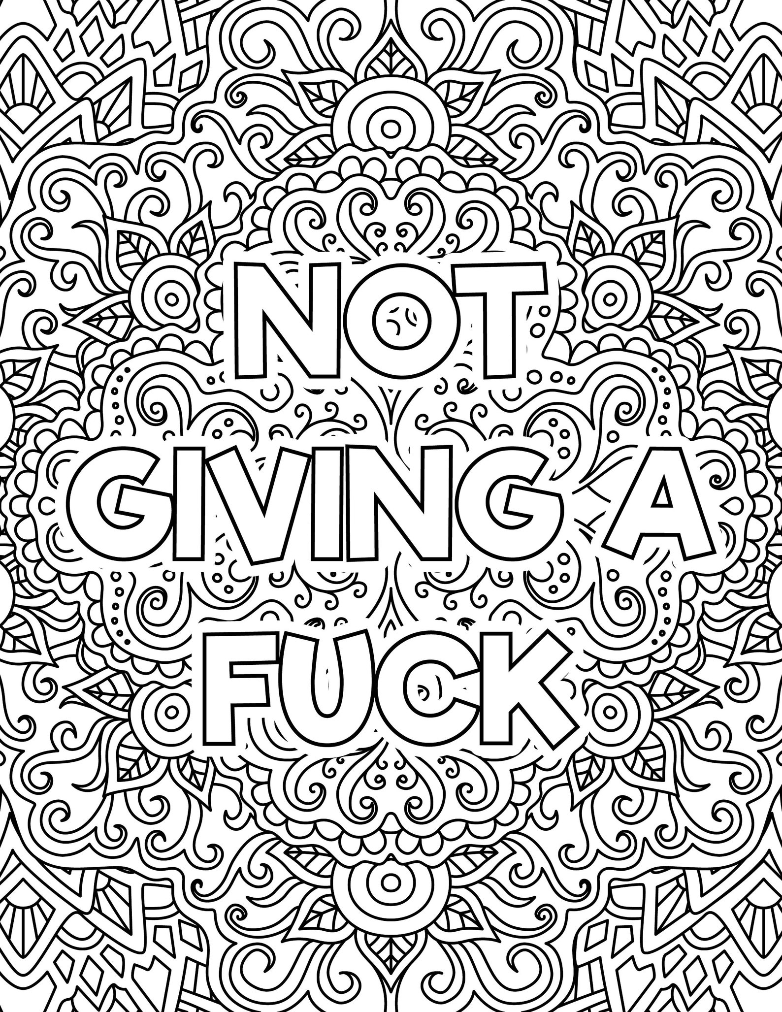 Adult Swear Word Coloring Pages, Adult Coloring Book With Swear Words ...
