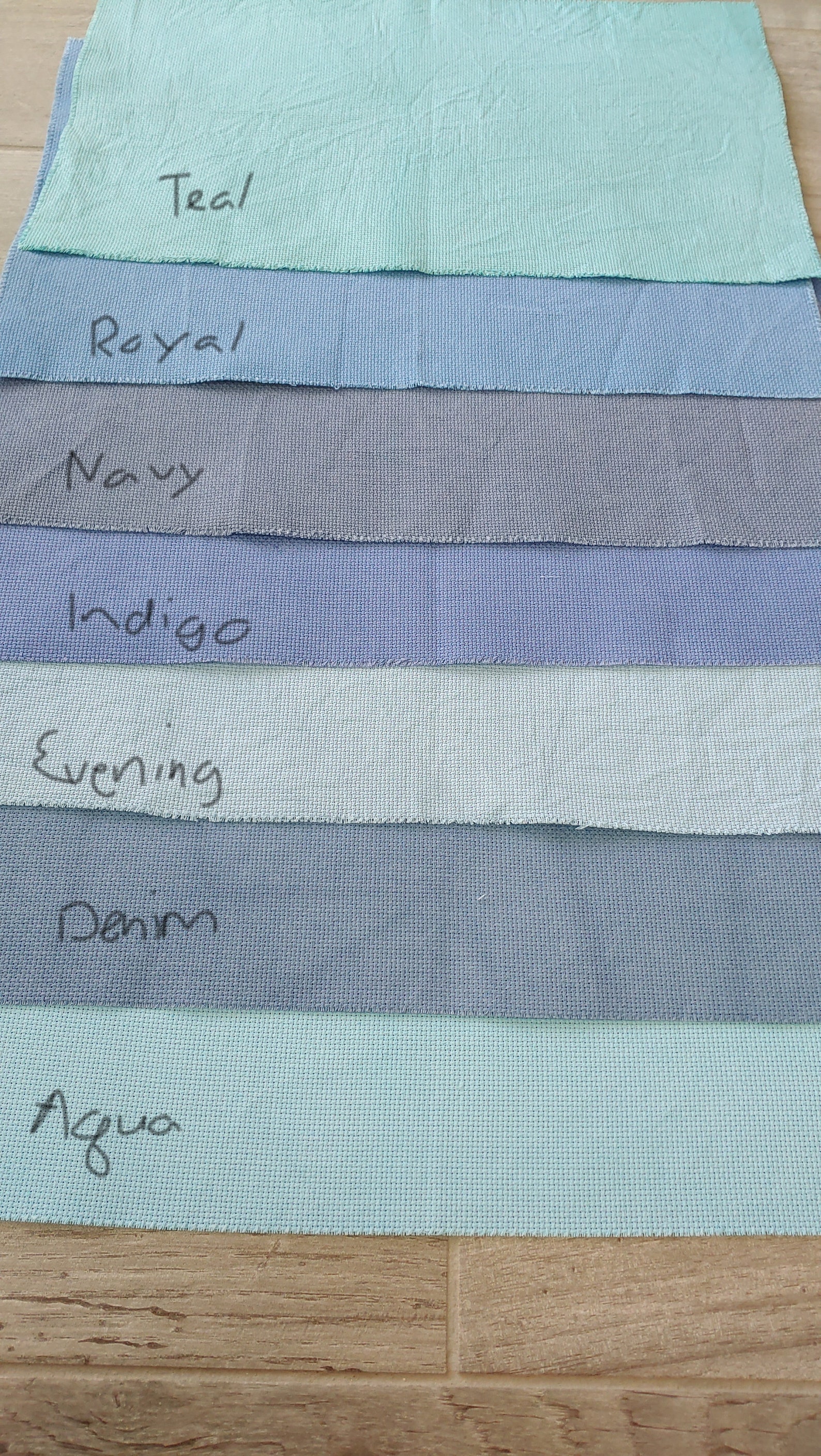 Blue Aida Cloth 14 and 16 Count Hand Dyed Cross Stitch - Etsy