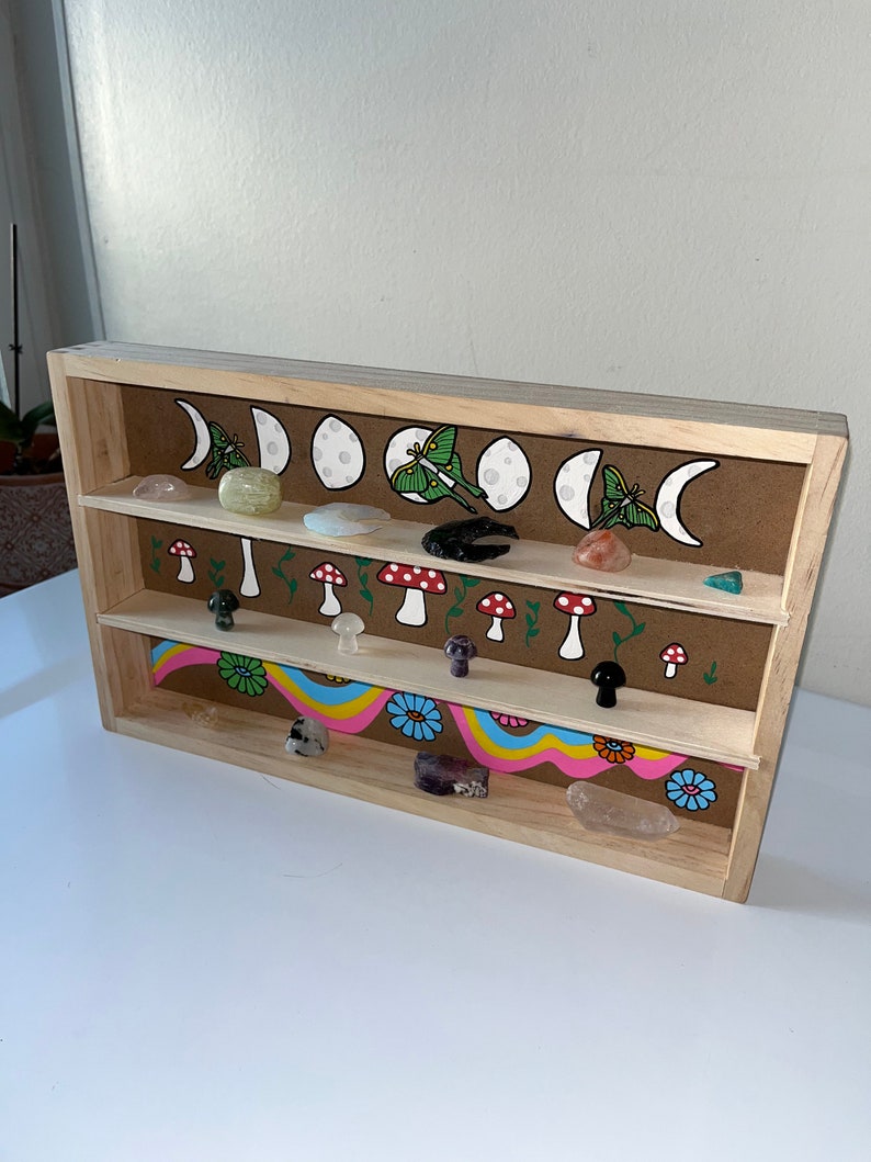 Luna Hand-painted Crystal Display Shelf - Etsy