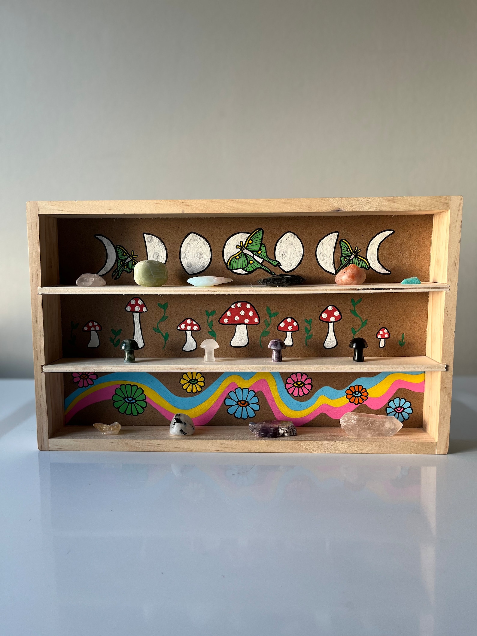 Luna Hand-painted Crystal Display Shelf - Etsy