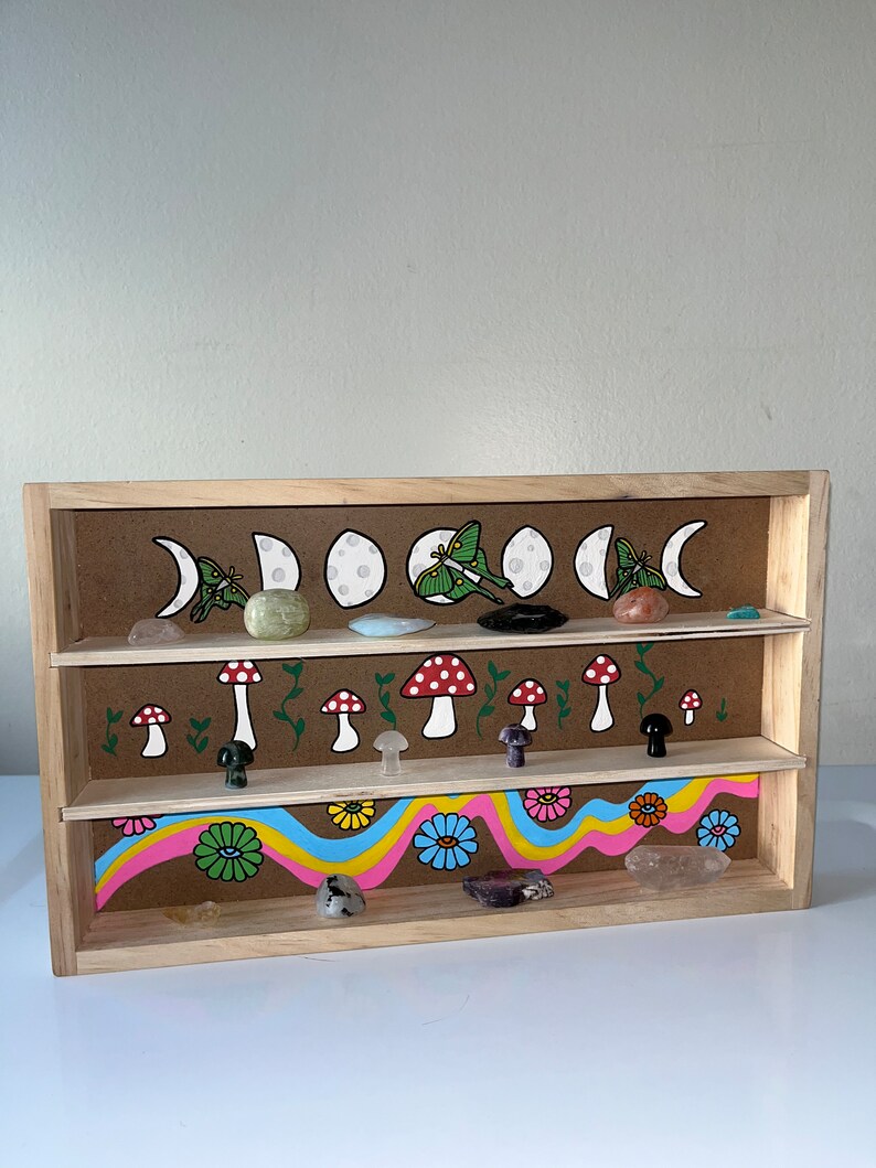 Luna Hand-painted Crystal Display Shelf - Etsy