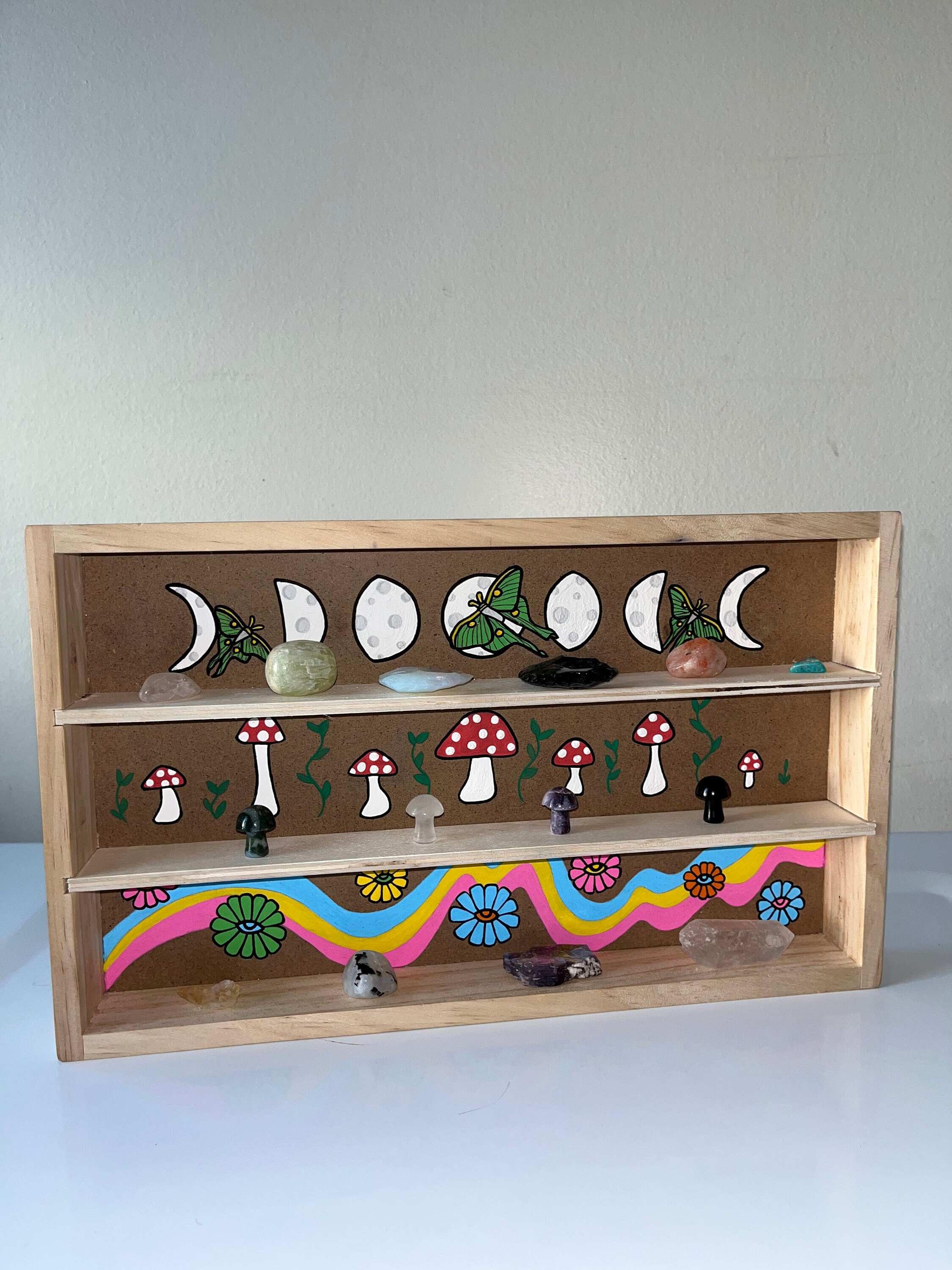 Luna Hand-painted Crystal Display Shelf - Etsy