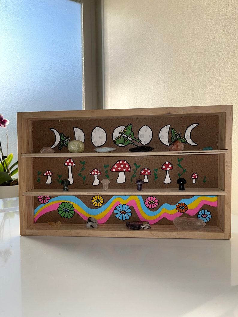 Luna Hand-painted Crystal Display Shelf - Etsy