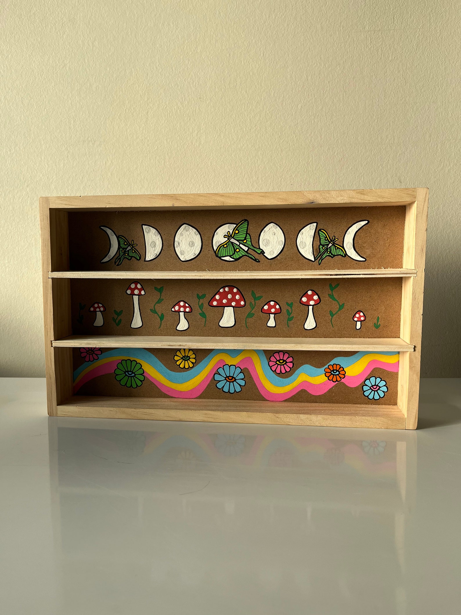 Luna Hand-painted Crystal Display Shelf - Etsy