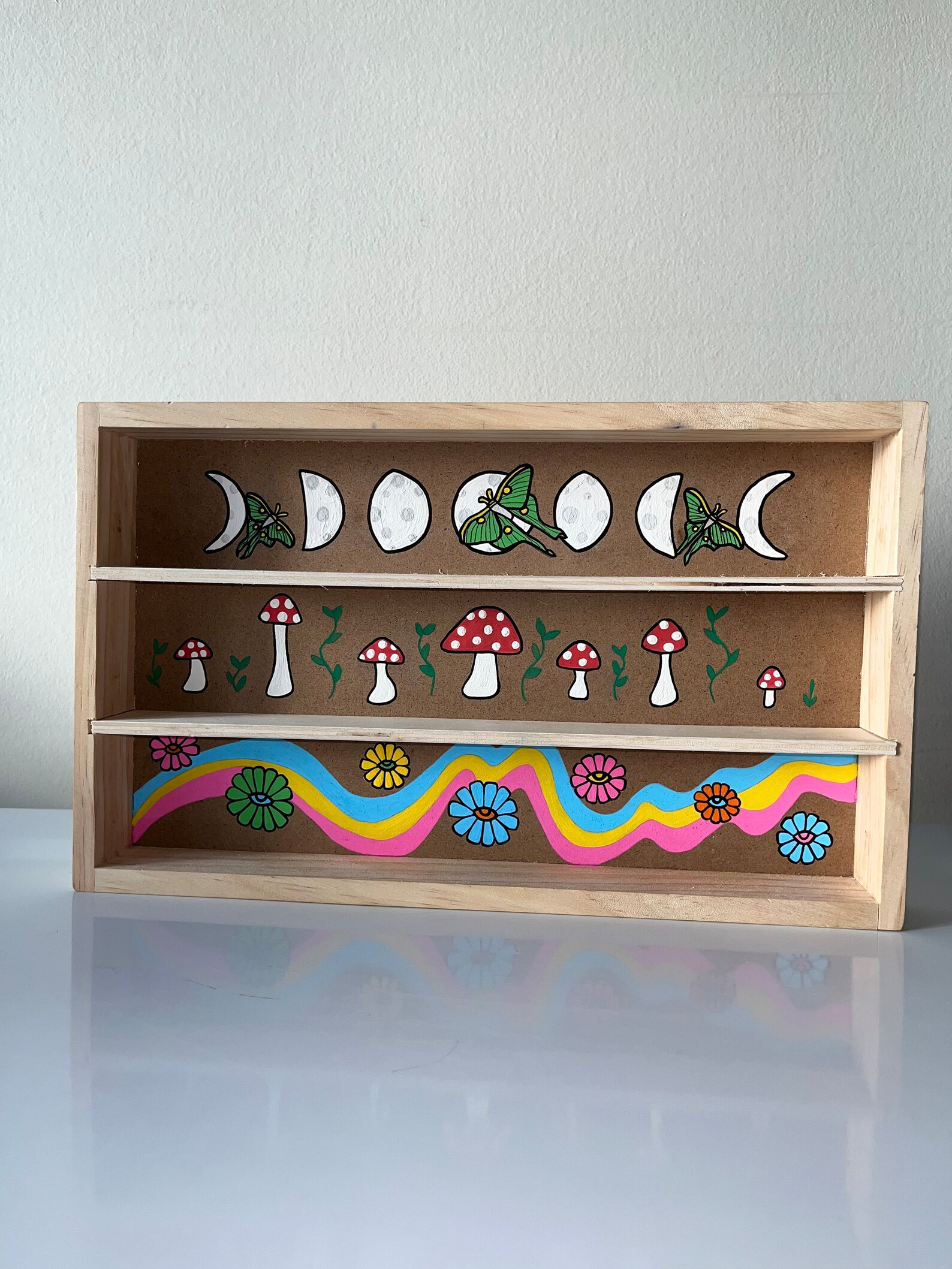Luna Hand-painted Crystal Display Shelf - Etsy