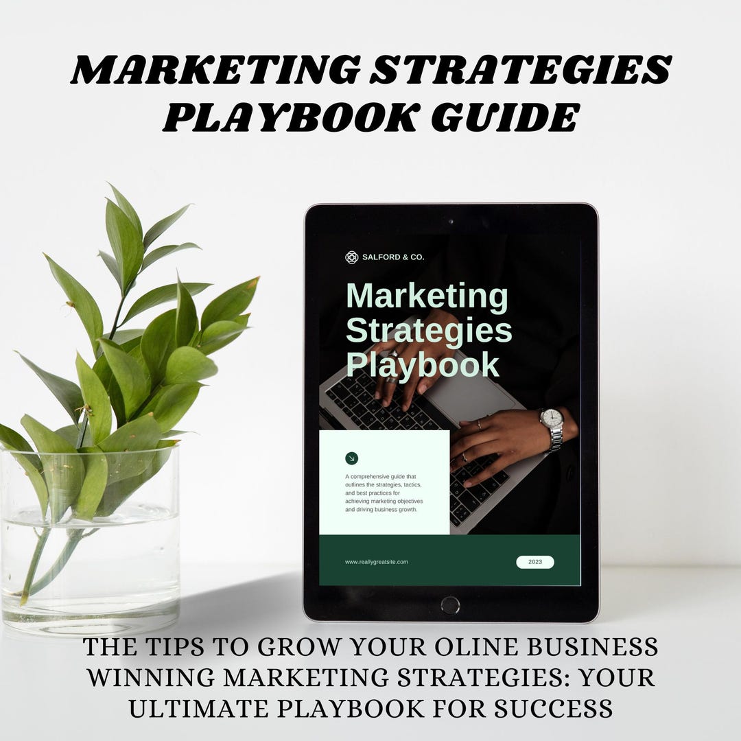 Marketing Strategies Playbook | Business Growth Guide | Marketing Plan ...