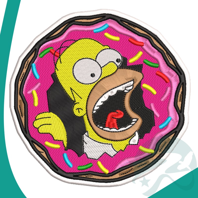 Homer Simpson Embroidery Patch - Etsy