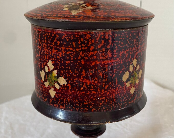Vintage Wooden Kum Kum Box, Indian Wood Lacquer Tika Box - Etsy