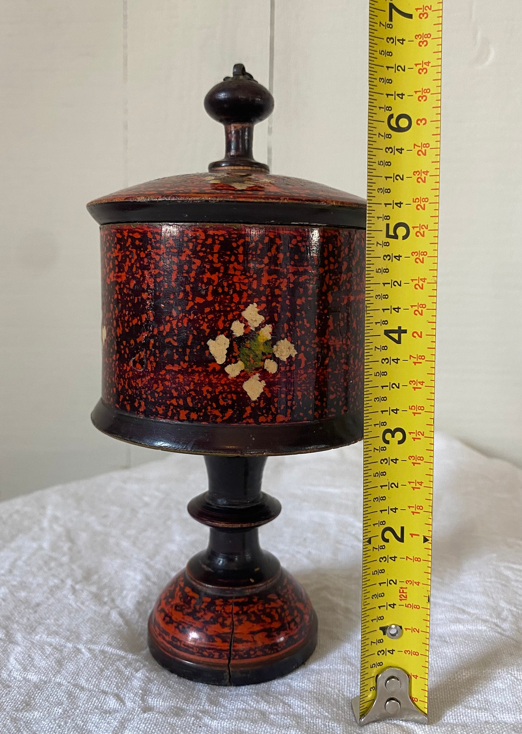 Vintage Wooden Kum Kum Box, Indian Wood Lacquer Tika Box - Etsy