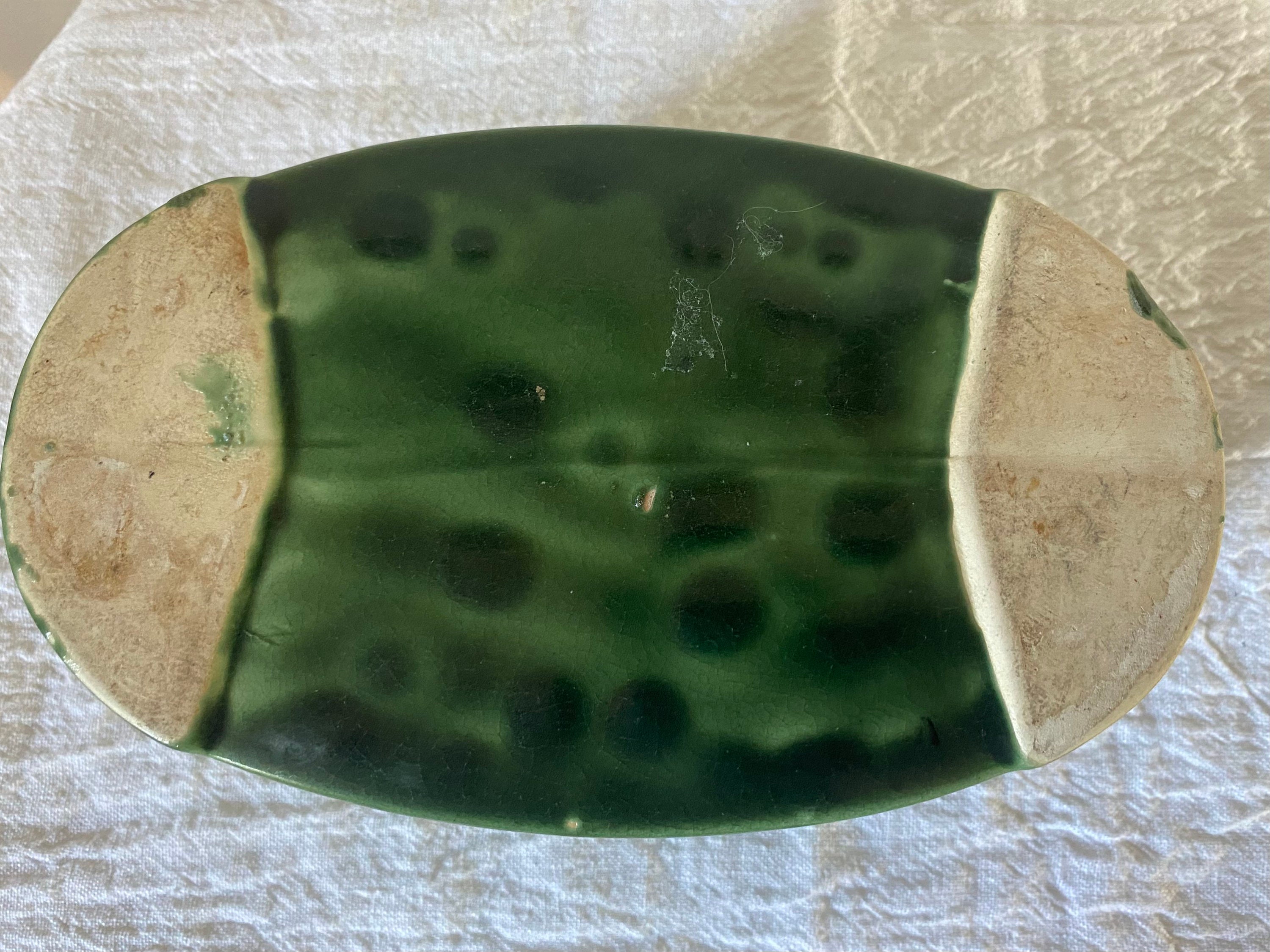 Vintage Green Oval Ceramic Pottery Planter With Clover Motifs - Etsy