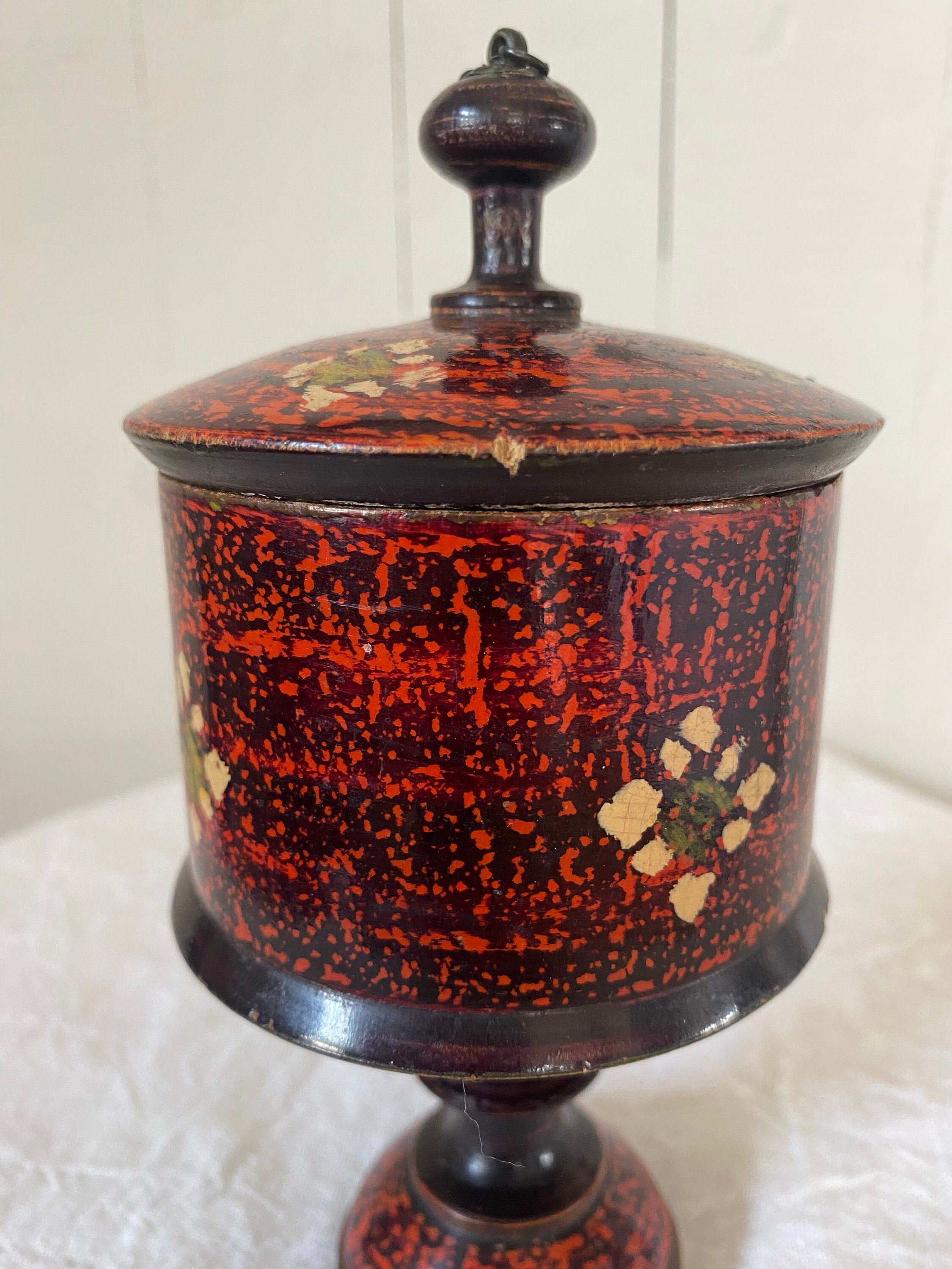 Vintage Wooden Kum Kum Box, Indian Wood Lacquer Tika Box - Etsy