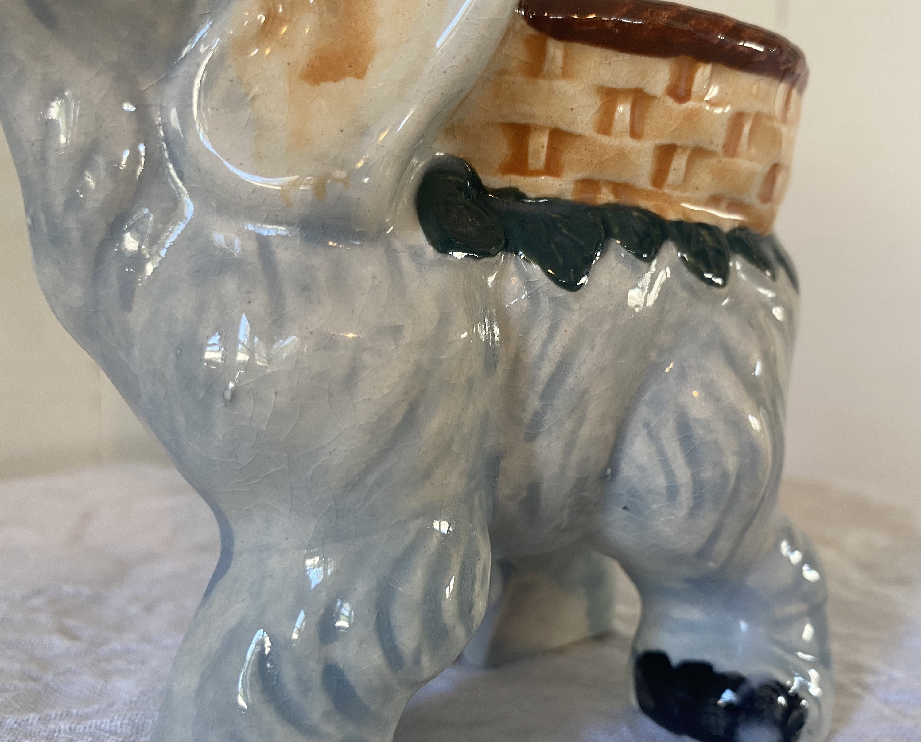 Vintage Ceramic Elephant Planter Made in Japan - Etsy