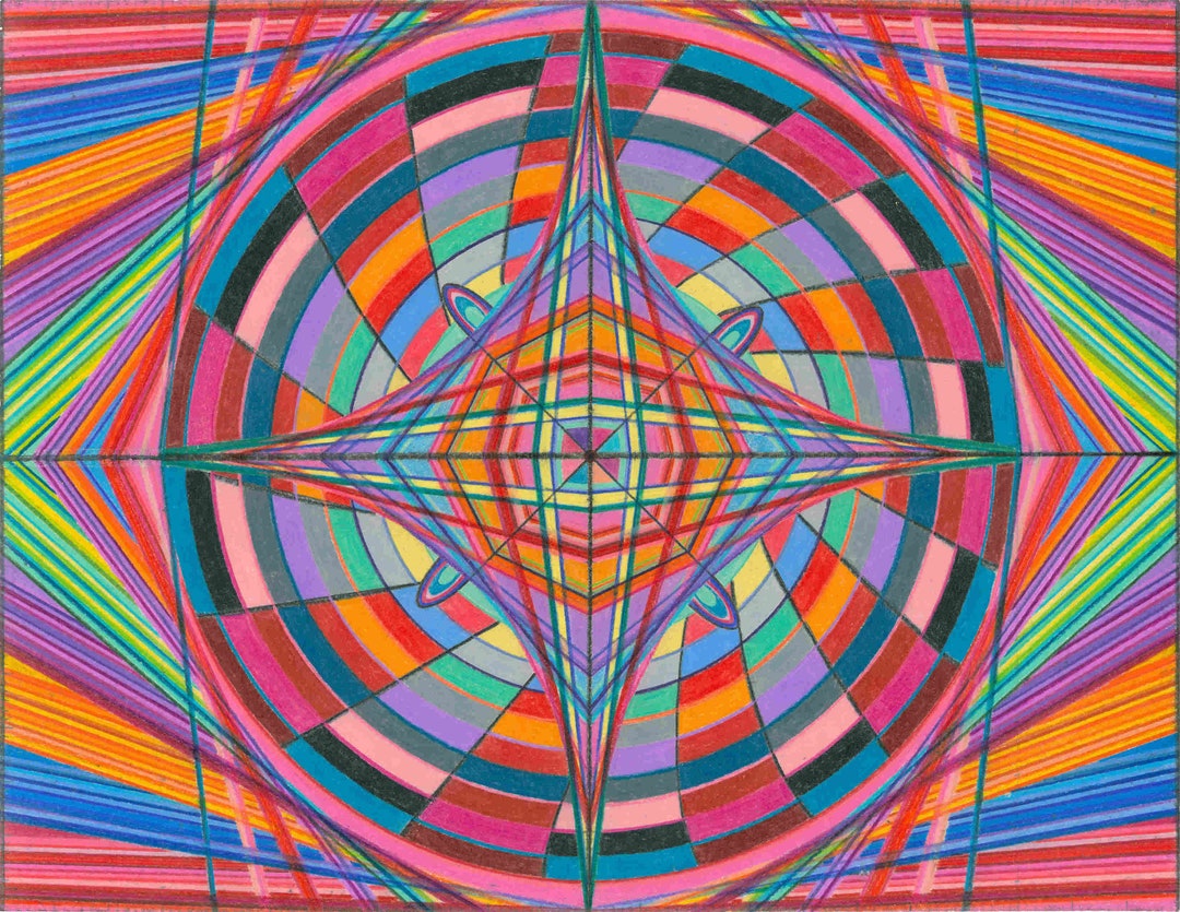 Stellar Propeller - Colored Pencil Drawing Print - Etsy