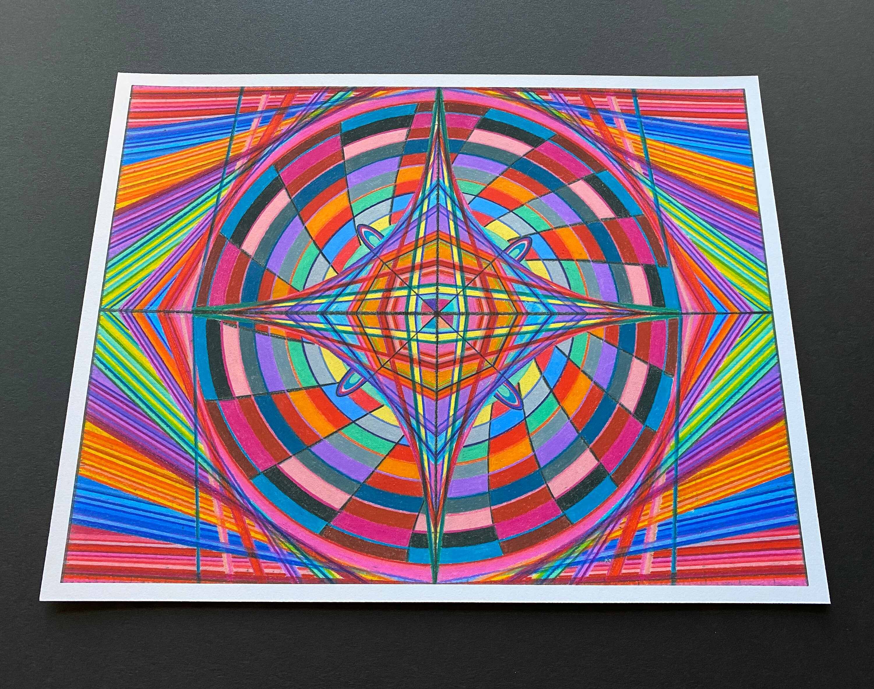 Stellar Propeller Colored Pencil Drawing Print - Etsy