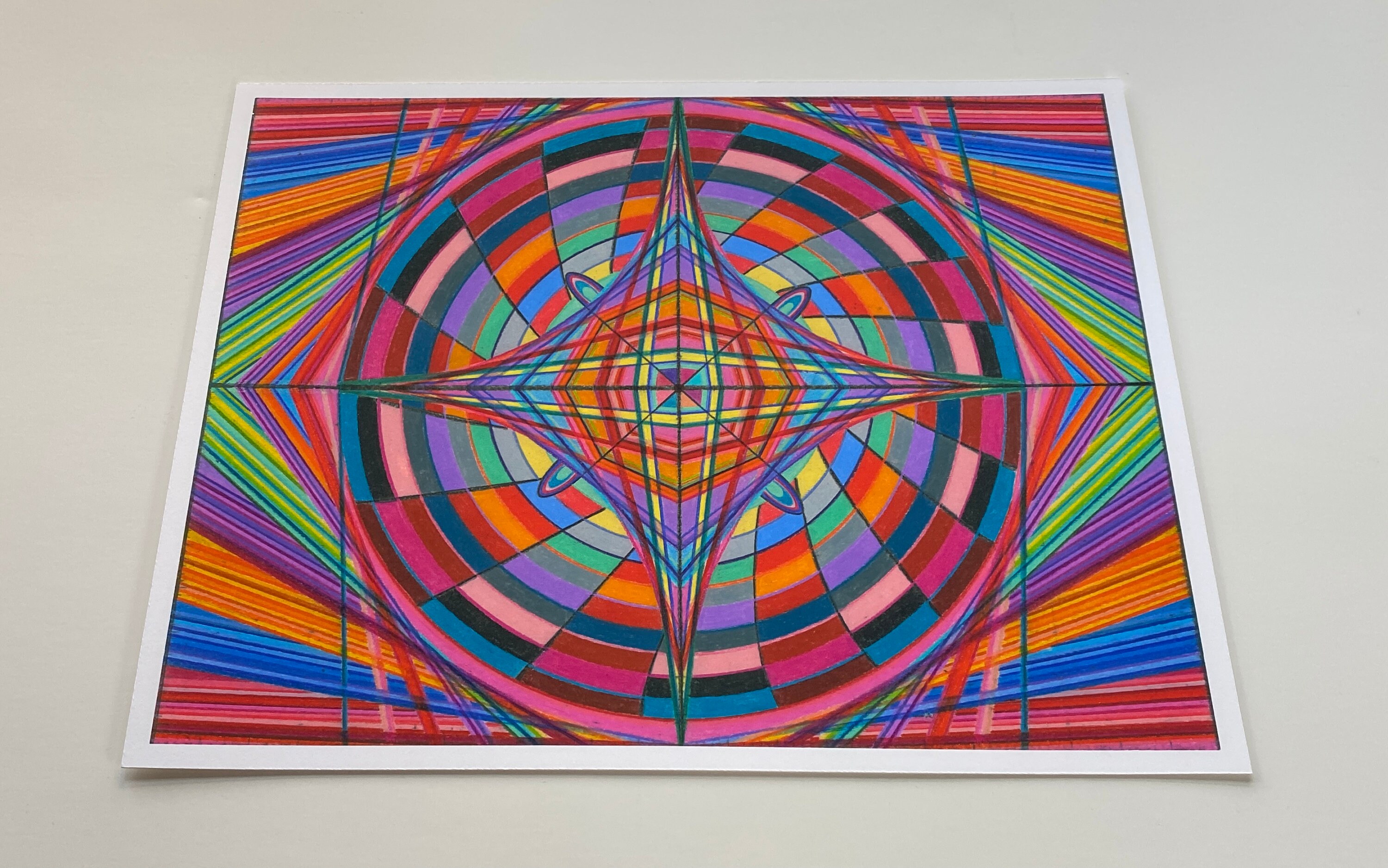 Stellar Propeller Colored Pencil Drawing Print | Etsy