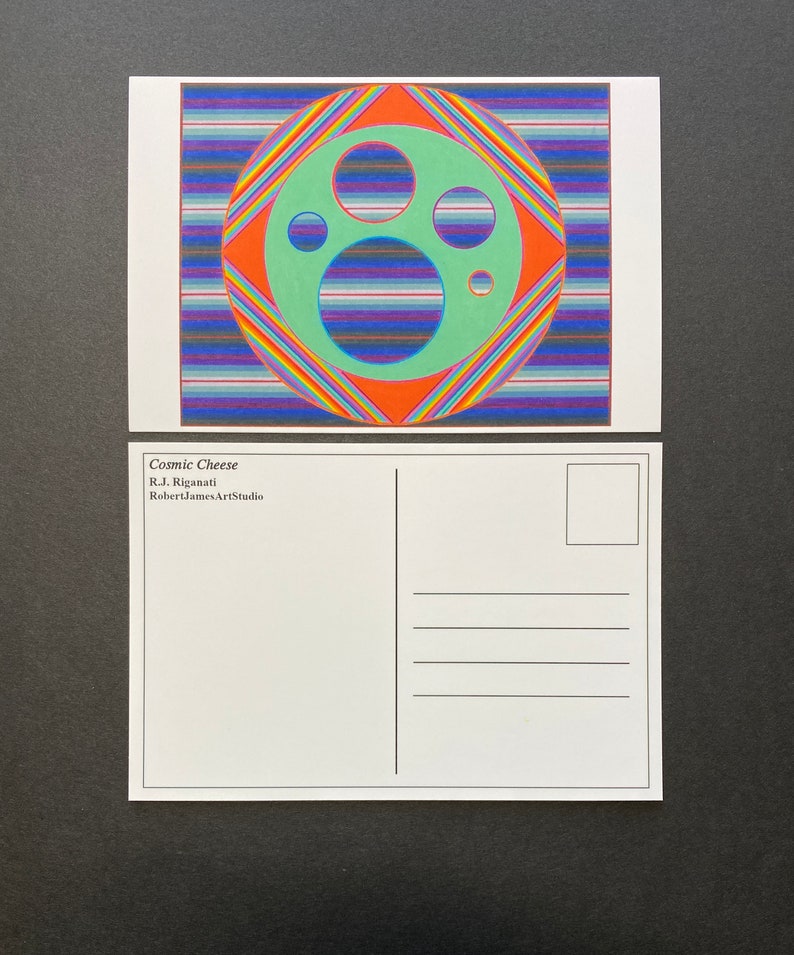 Cosmic Cheese - Colored Pencil Drawing Print - Etsy