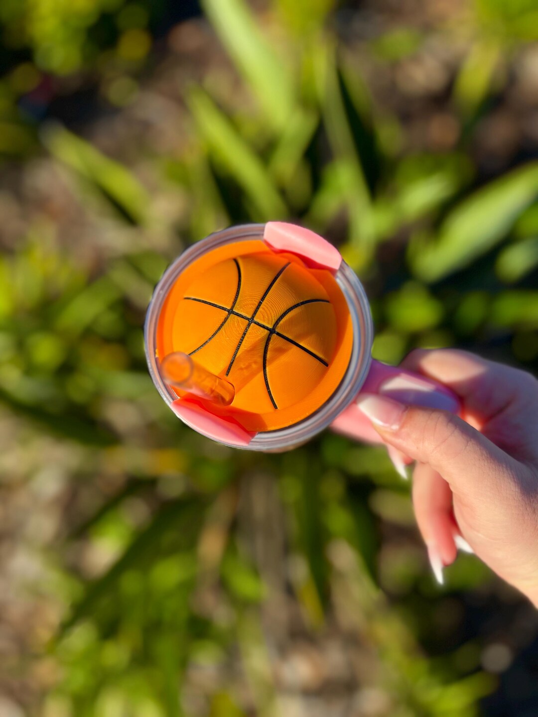 Basketball Stanley Tumbler Topper – Sports Fan Straw Cover for 30oz ...