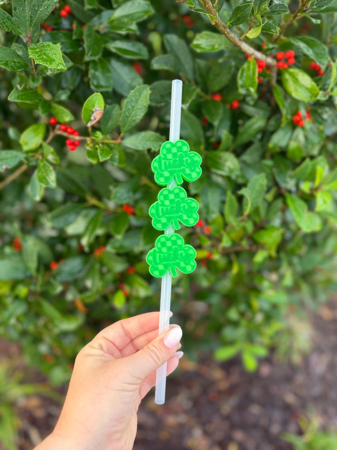 Shamrock Stanley Straw Topper | St. Patrick's Day Cup Accessory - Etsy