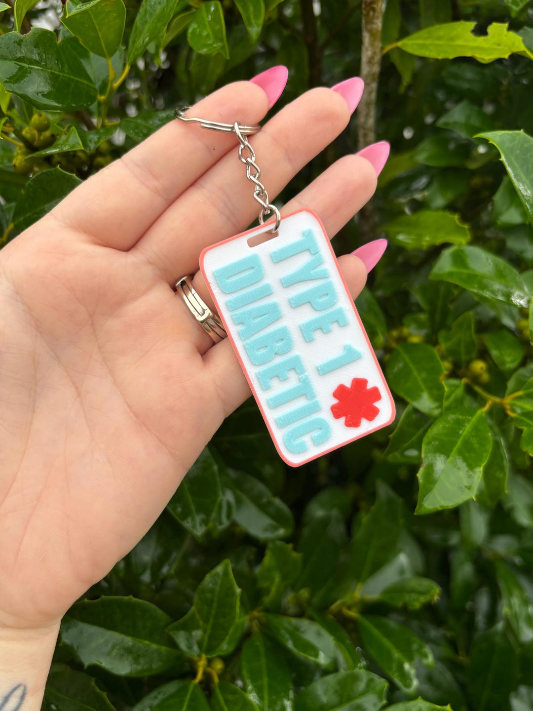 Type 1 Diabetic Emergency Keychain | Medical Alert Safety Tag - Etsy